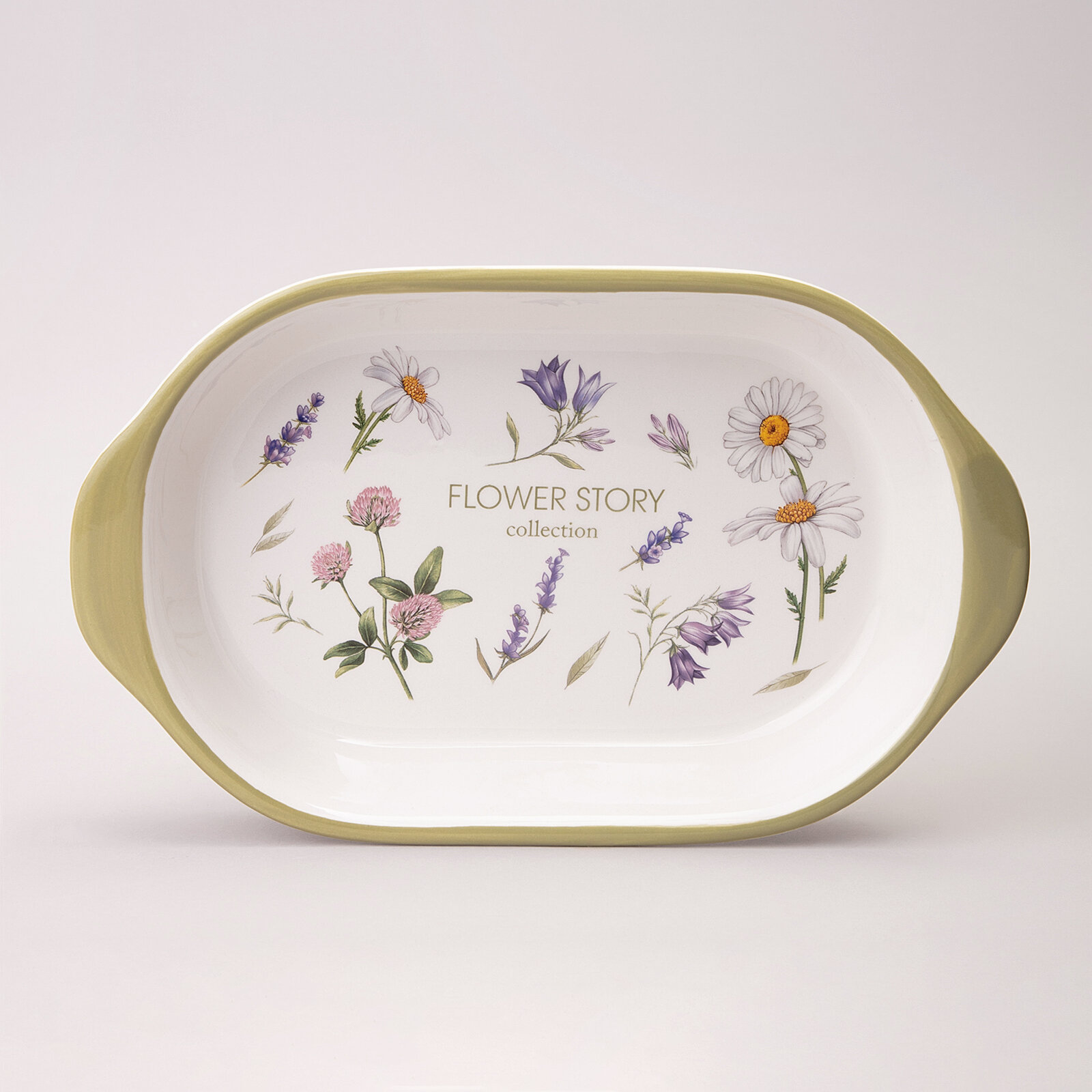 Блюдо-шубница 358-2190 agness flower story 28*17,5*4,5 см