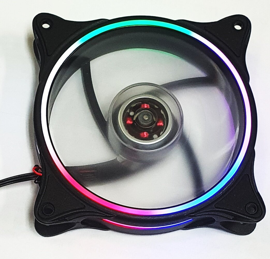 Вентилятор 120x120x25 Generic 12025 2 тонких кольца FRGB 0.15А OEM