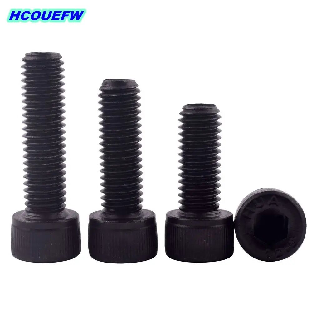 HCOUEFW Болты шестигранные 5 шт. 1/4-20, Black Grade 12.9, 3/8"