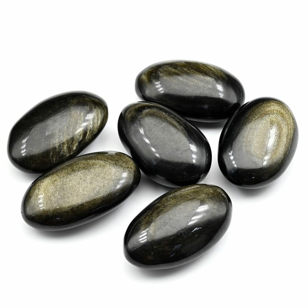 Минерал обсидиан радужный 51*34*21мм, 40-49г