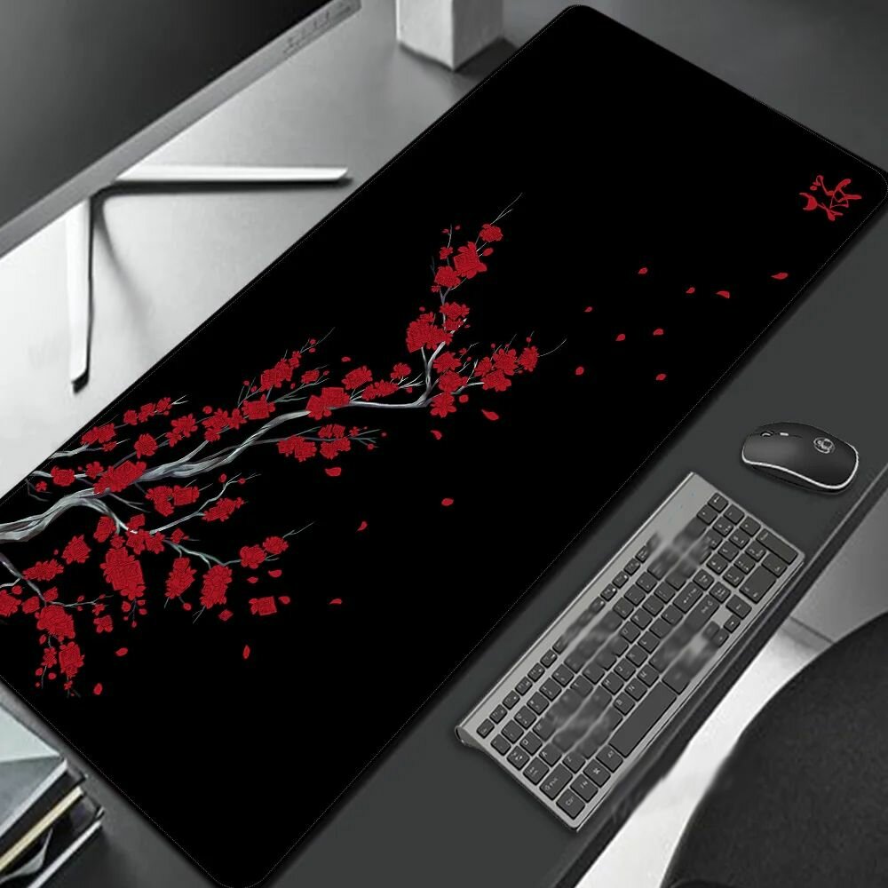 Японский коврик для мыши Sakura офисный настольный коврик для клавиатуры 900x400