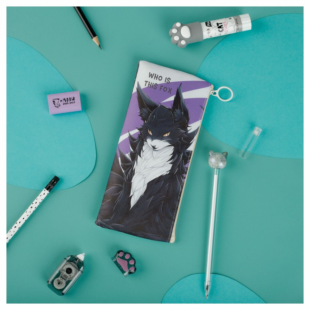 Пенал школьный мягкий 1 отделение MESHU "Stranger", искусственная кожа, 200х100мм (MS_57894), 10шт.