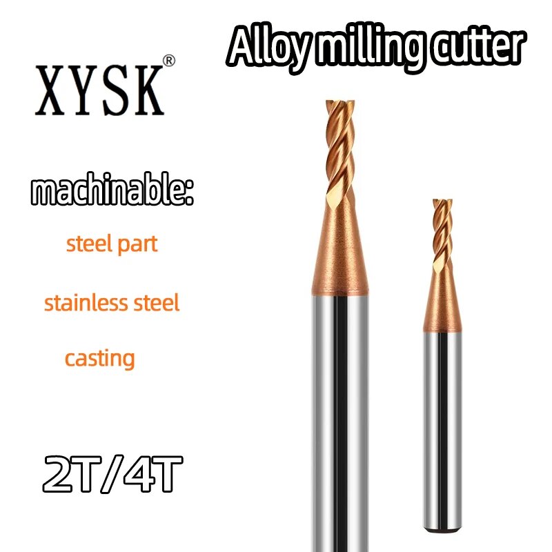 Фреза из карбида вольфрама с покрытием 2 2,05 2,1 2,15 2,2 2,25 2,3 2,35 2,4 2,45 2,5 2,55 2,6 2,65 2,7 2,75 2,8 2,85 2,9 мм 4T four-blade, 2XD6X5X50