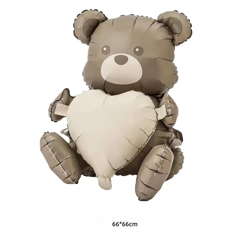 MOONBIFFY Ретро матовые воздушные шары с медведем G