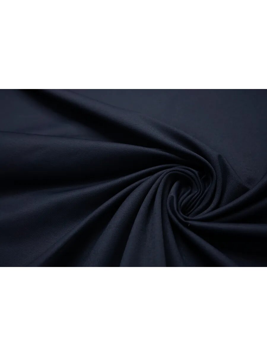 Ткань костюмная темно-синяя с эластаном