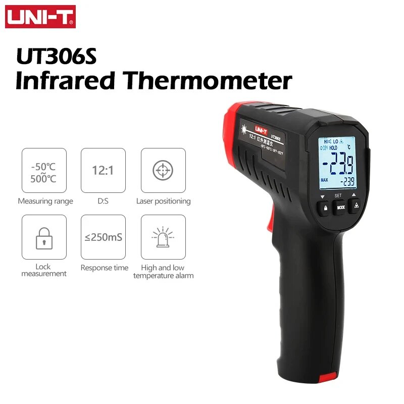 UNI-T UT306S Инфракрасный термометр, Color: UT306S