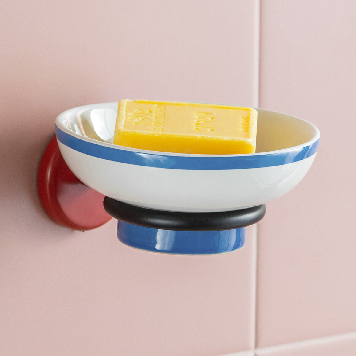 Мыльница для ванной керамическая настенная Memphis Moroshka цвет Мультиколор