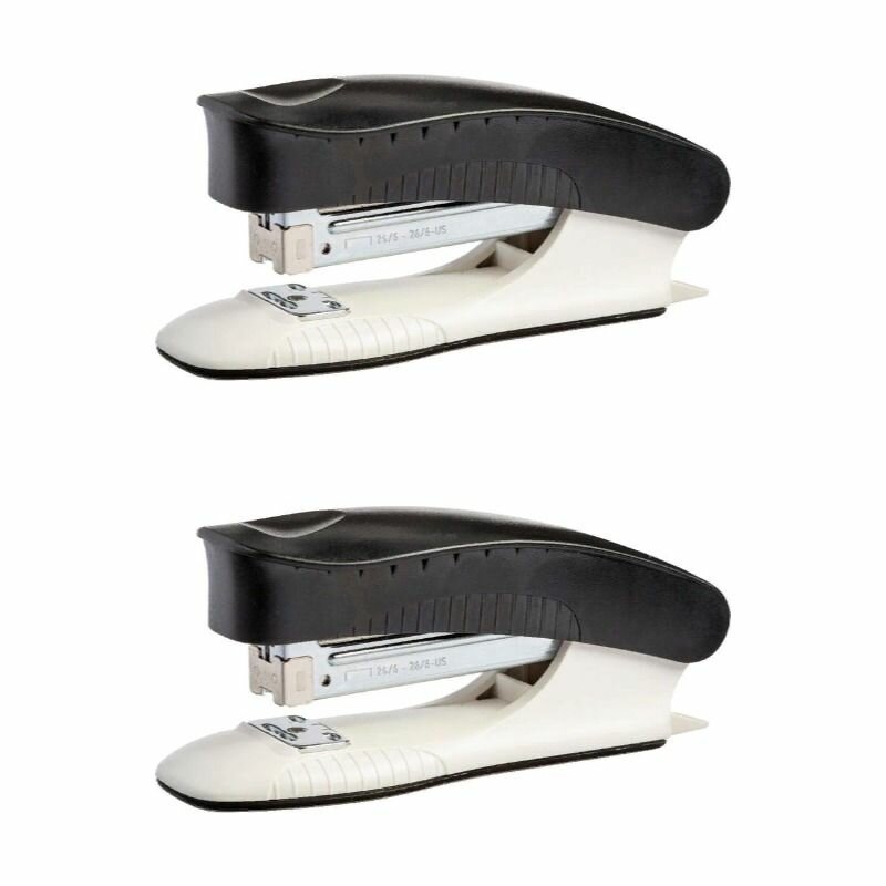 Комус Степлер PSBK2425, до 25 листов, чёрный, 2 шт.