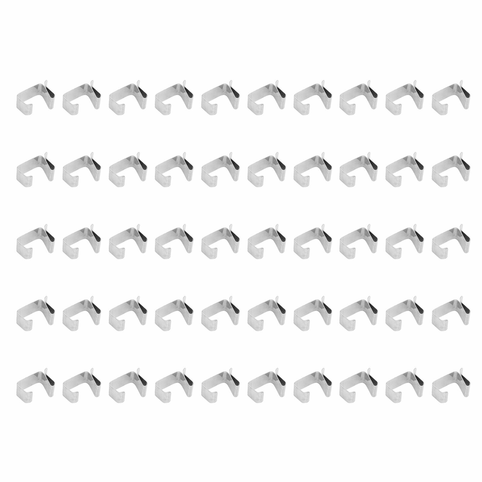 50 штук металлических крючков для гирлянд на водосток, нержавеющая сталь, подвесы для новогодних гирлянд, размер S 20x14 мм