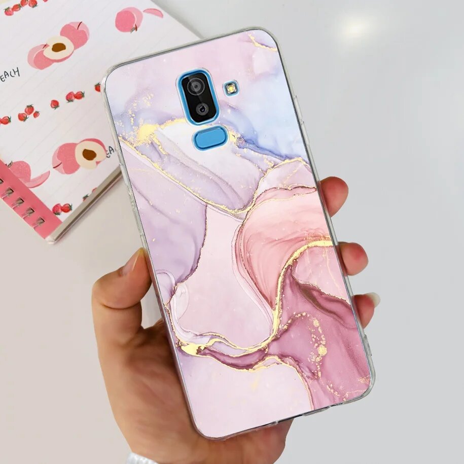 Для Samsung J8 2018, чехол с мраморной бабочкой, мягкие силиконовые чехлы для телефонов для Samsung Galaxy J4 J6 Plus 2018 J4Plus Capa