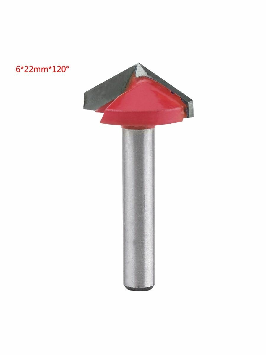 Фреза с ЧПУ из вольфрамовой стали 120 , вал 6 мм, острота режущего инструмента с V-образной канавкой для деревообработки, 6 * 22 мм, высокое качество резки