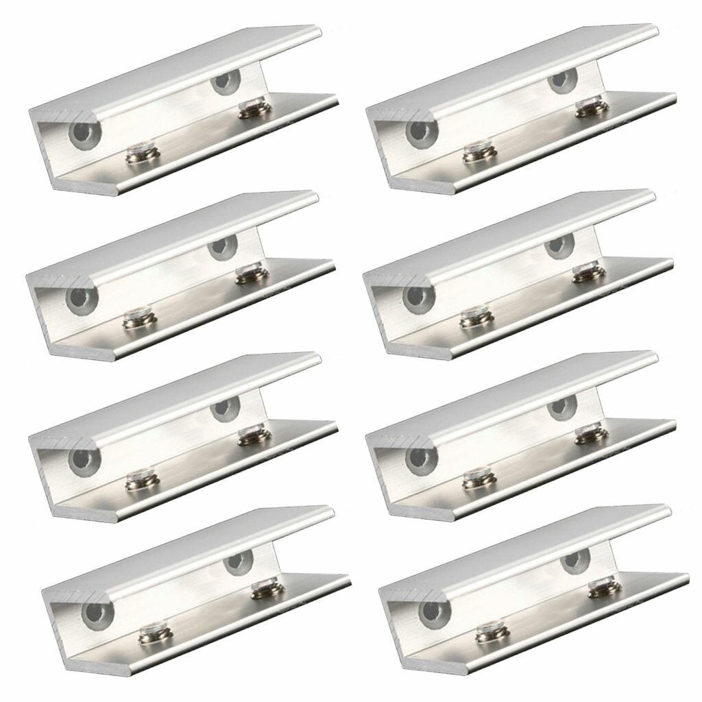 8 шт. квадратный стеклянный зажим из алюминиевого сплава, держатель для полки, опорный кронштейн, сверхмощный