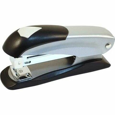 Степлер Attomex №24/6, 26/6, 20 листов, металл, серо-черный, с антистеплером (4142370)