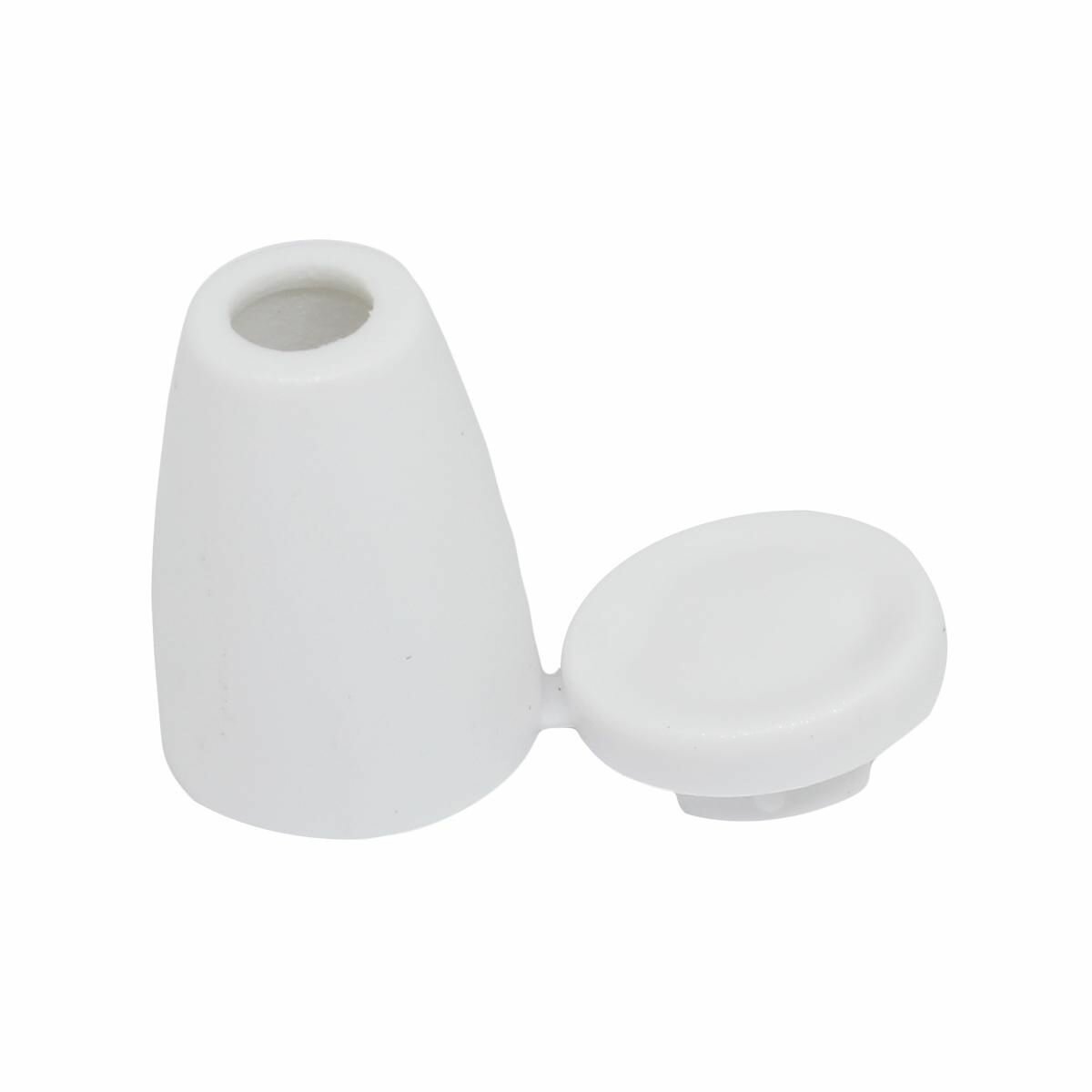 Наконечники для шнура айрис Кипенно-белые, диаметр 6-9 мм, 14х11 мм, пластик, 27106-Н, 100 шт