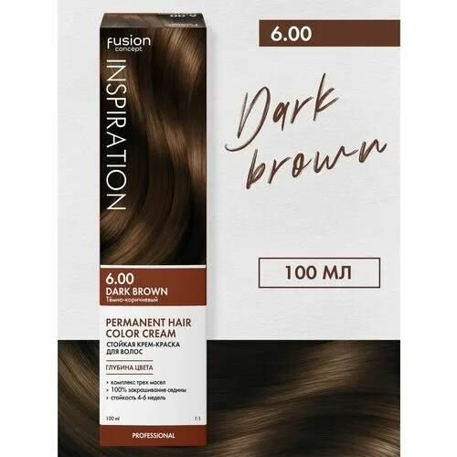 Краска для волос CONCEPT FUSION "Inspiration", тон 6.00, Dark Brown, 100 мл