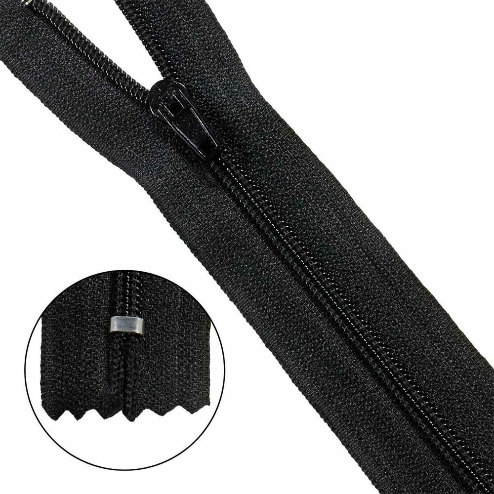 Молния айрис брючная 16 см 580 черный, 322, 10 шт