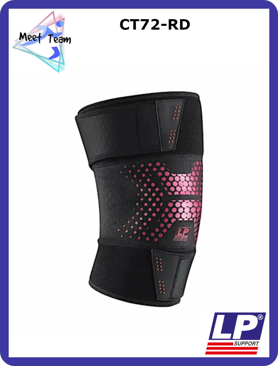 Суппорт колена неопреновый с гибкими опорами LP Light Shield