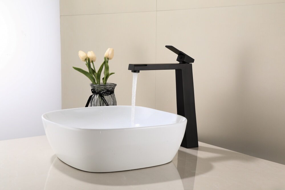 Смеситель для раковины-чаши из латуни Hansen HL11095-C черный