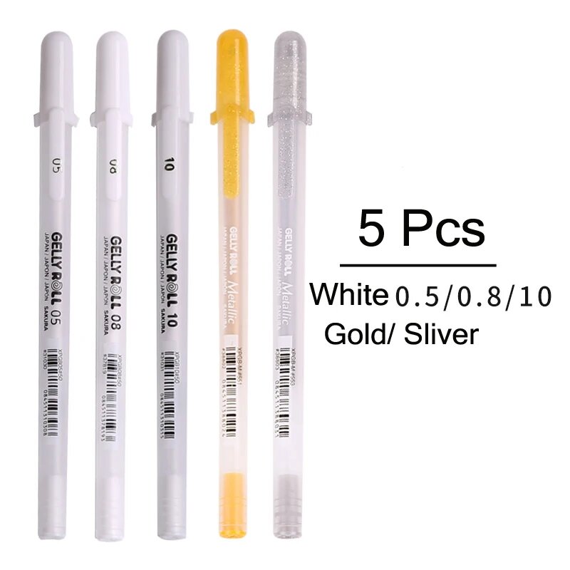 Sakura Gelly Roll набор гелевых ручек Белый, 5pcs all highlight
