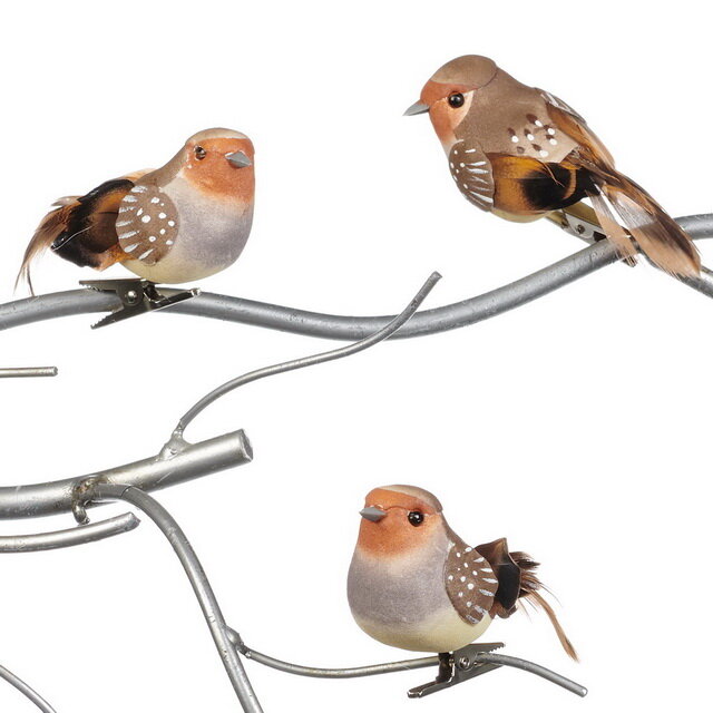 Елочная игрушка Птичка Роузи - Малиновка из Королевства Ветров 8 см, клипса, Goodwill, MC40103-1