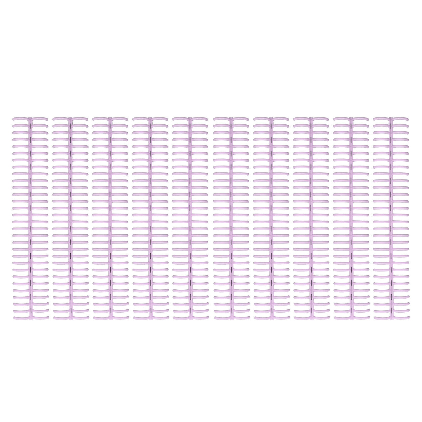 10 шт. пластиковых гребенчатых переплетных ручек на 150 страниц, 30 колец. Легко открываются и закрываются, ширина 19 мм, подходят для бумаги формата А4, фиолетовые.