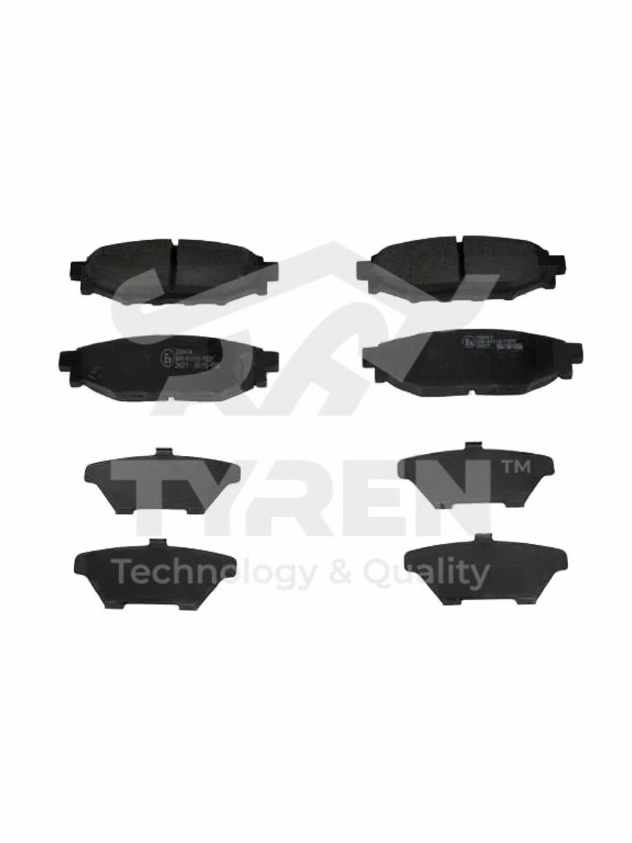 Колодки тормозные дисковые задние для а/м SUBARU Legacy, Outback; TOYOTA GT86, Tyren TYR1218471