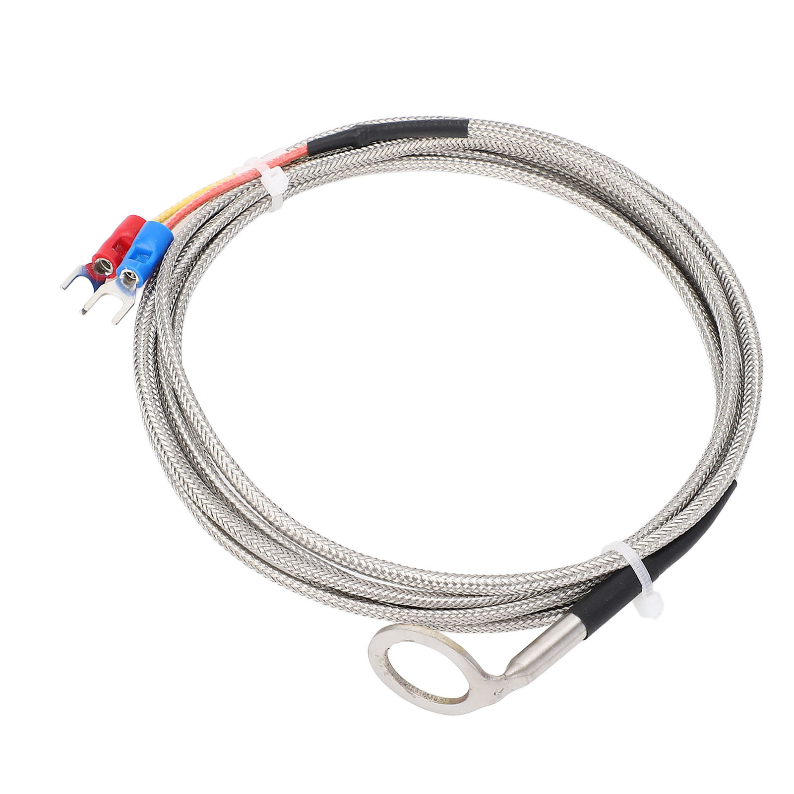 Датчик температуры типа К, термопара из нержавеющей стали для измерения температуры автомобильного двигателя с шайбой внутреннего диаметра 14 мм, 2 м