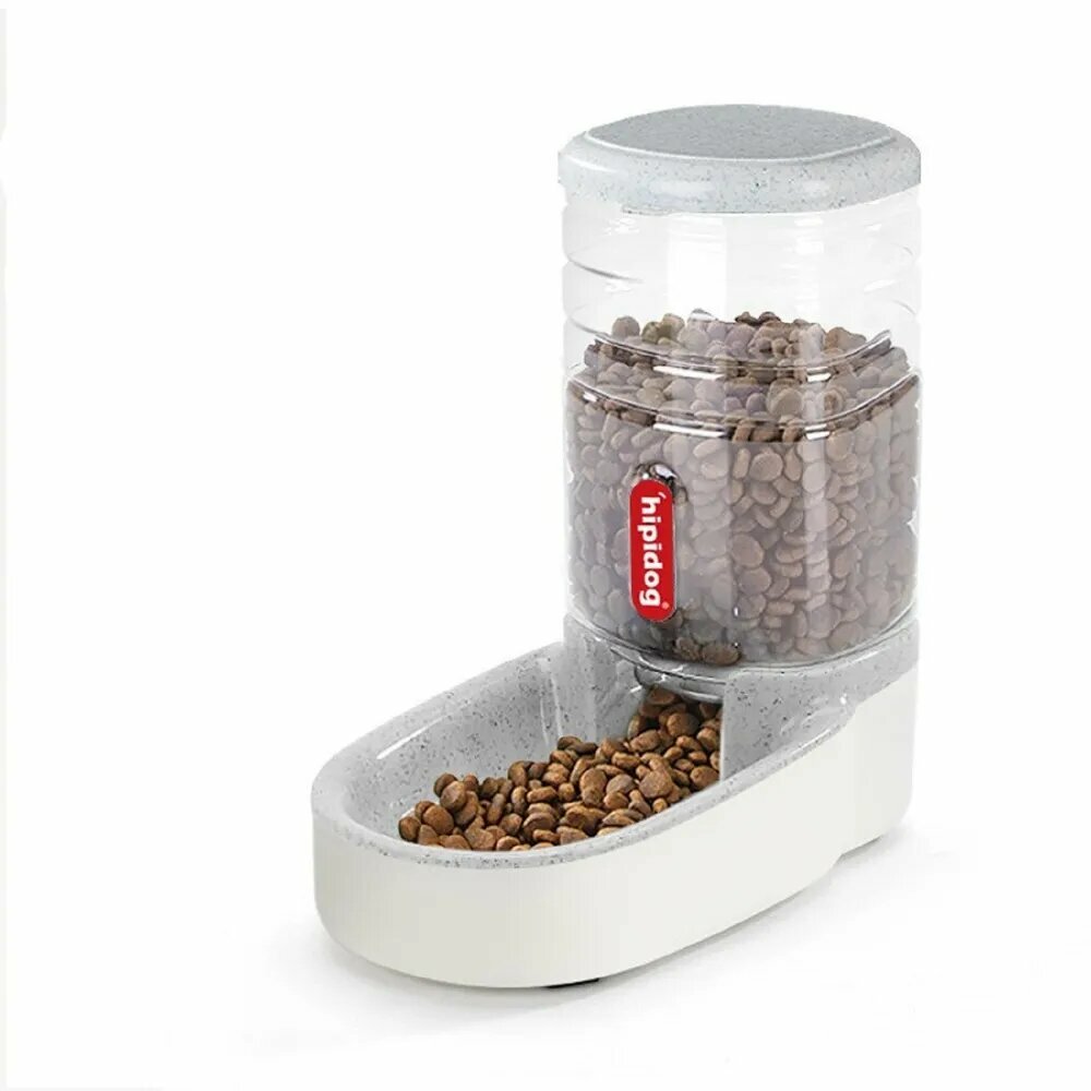 Автоматическая кормушка/Автокормушка для животных серая 3.8 л /3800 мл