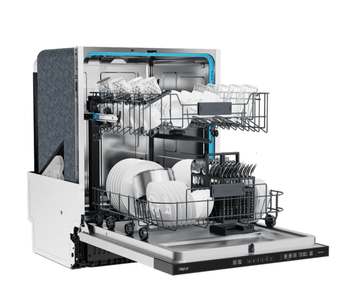 Посудомоечная машина Haier HDWE14-592RU, встраиваемая, 14 комплектов посуды