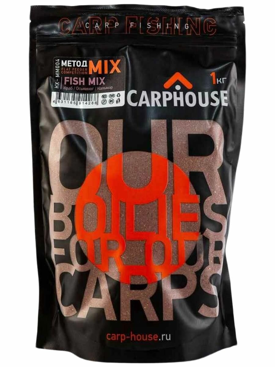 Прикормка Метод микс Carp House Flat Feeder Competition Краб-осьминог-кальмар 1кг