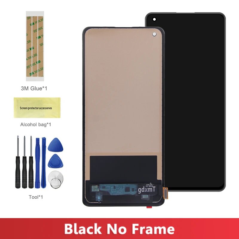 TFT 8Pro Дисплей для Oneplus 8 pro IN2023 IN2020 IN2021 ЖК-дисплей с дигитайзером Black No Frame