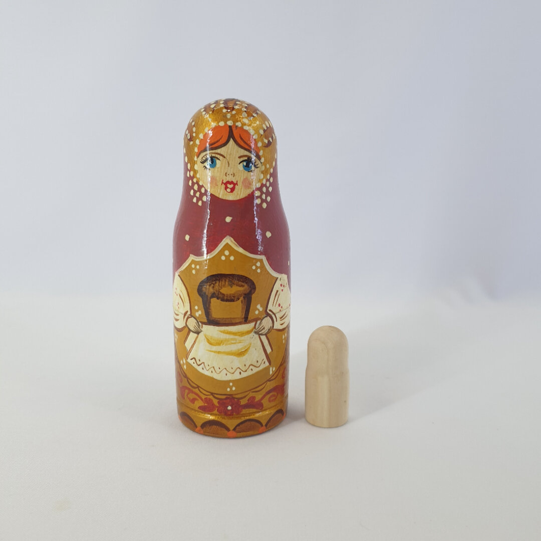Набор из 2 матрешек, дерево роспись, высота 15 см, Россия