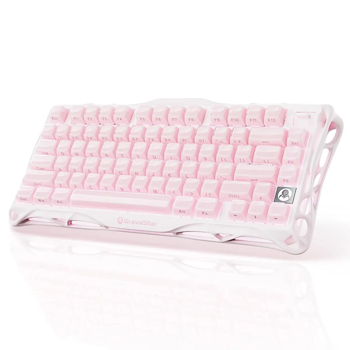 GravaStar Mercury K1 75% Розовая беспроводная механическая клавиатура Розовый