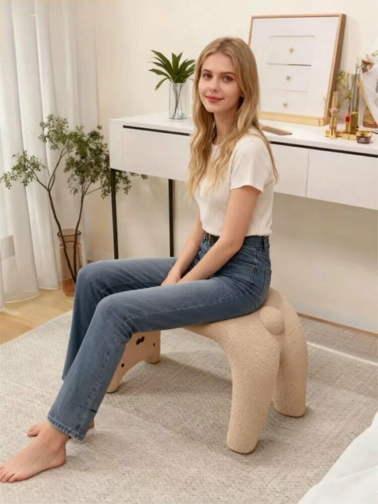 Банкетка, Мех искусственный, Синтетика, 27х47х35 см
