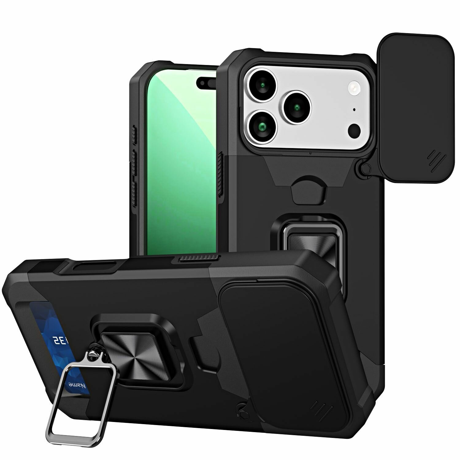 Противоударный чехол Сard Reader Case для iPhone 17 Pro Max черный