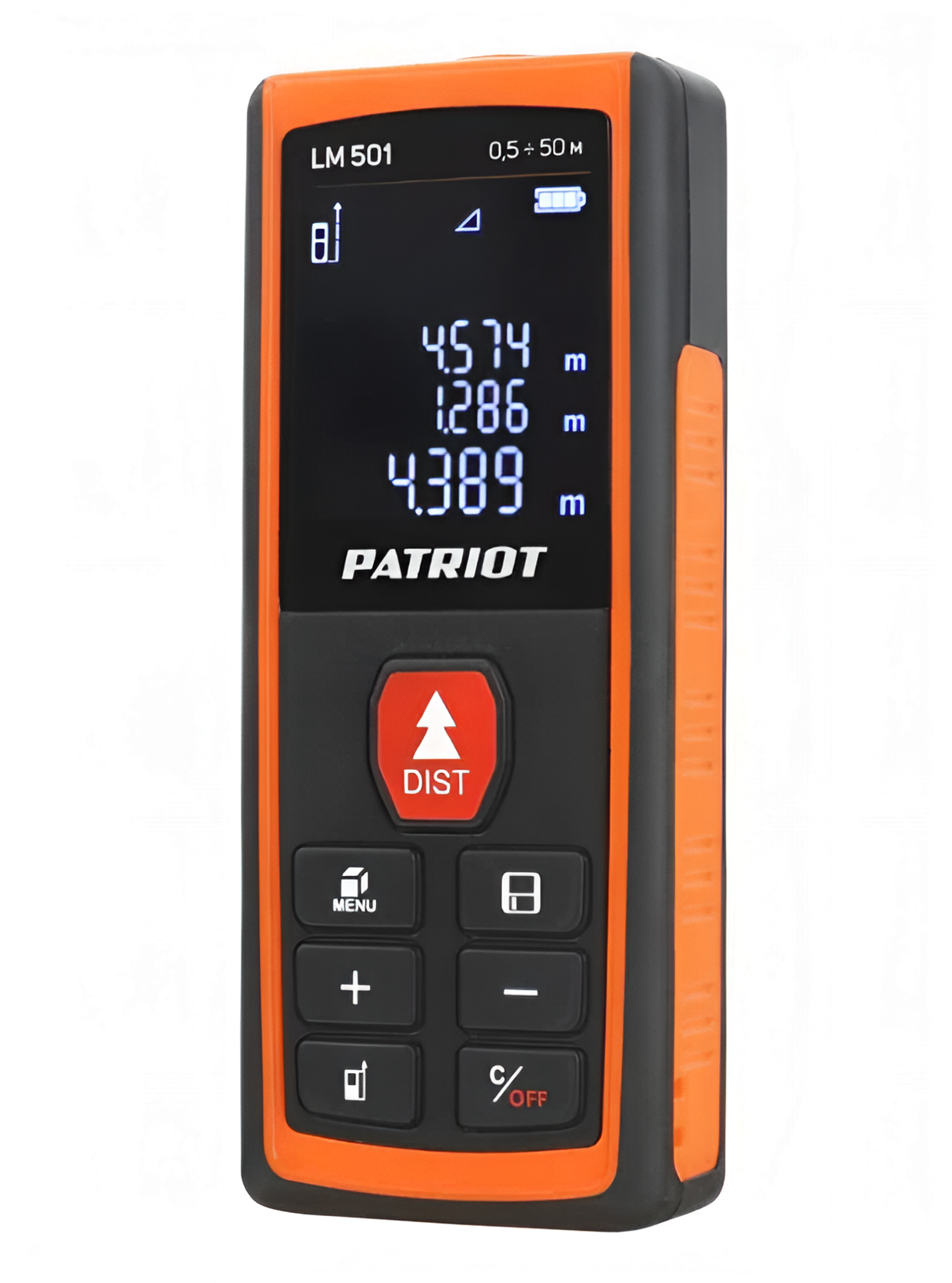 PATRIOT 120201501 LM 501 Дальномер лазерный, 50 м, оранжевый