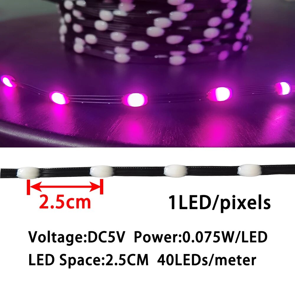 Гирлянда светодиодная KNOW SHINE RGBIC, 30 м, 2.5 см, DC5V