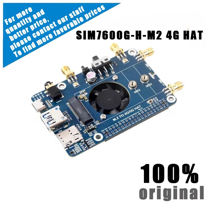 Waveshare SIM7600G-H M.2 4G HAT для Raspberry Pi — фото 1