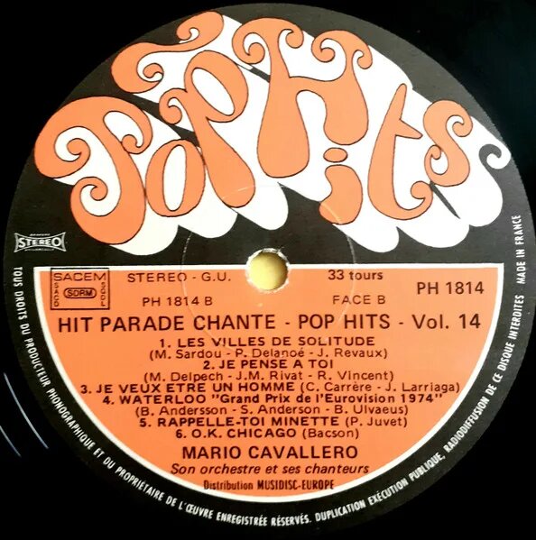 Hit Parade Chante - Pop Hits - Vol. 14 — фото 1