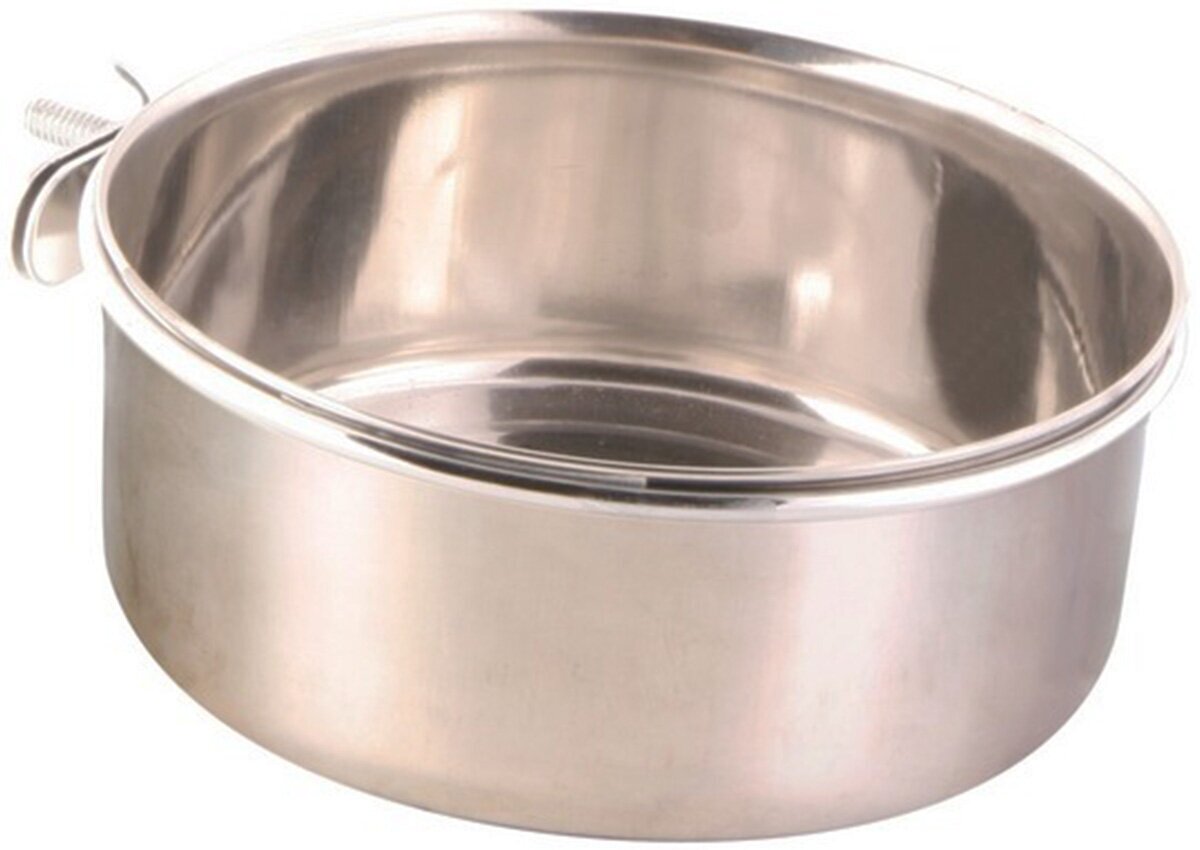 Миска для попугаев Trixie металлическая с крепежом (0,3 л)