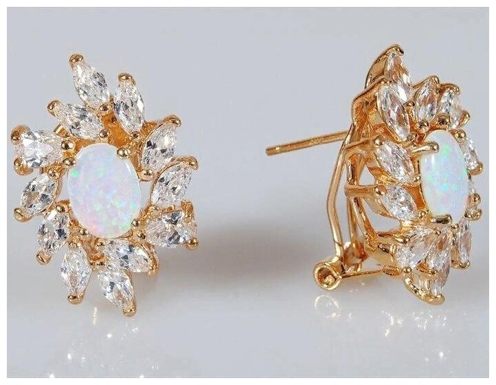 Серьги, опал