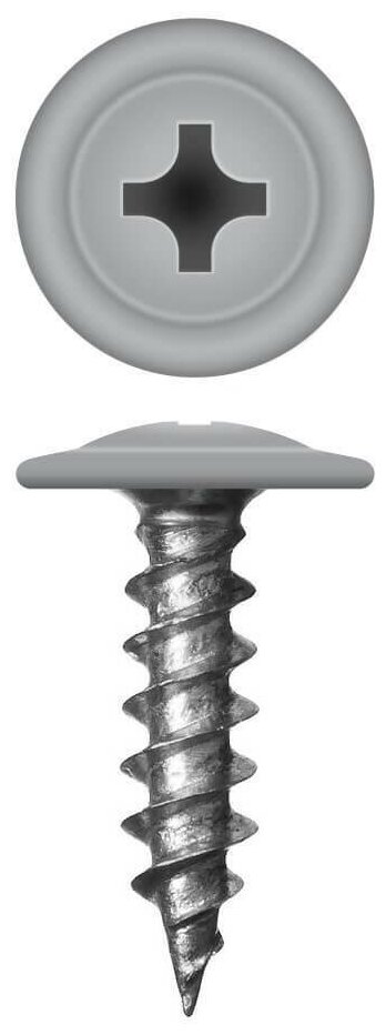 Саморез с прессшайбой 4.2*25 RAL 7004 Количество: 500 шт. Покрытие: цинк + окраска