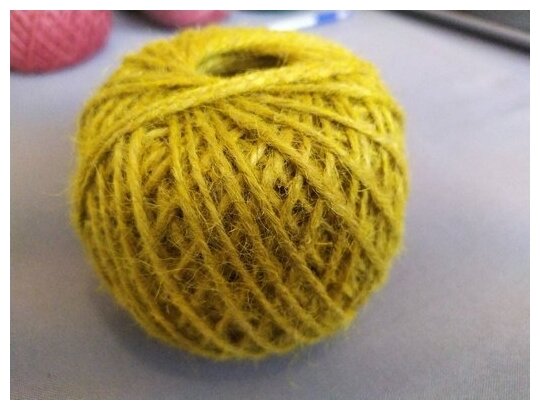 Шпагат джутовый цвет жёлтый 1120 Текс (100 м) {70722} (1 шт)