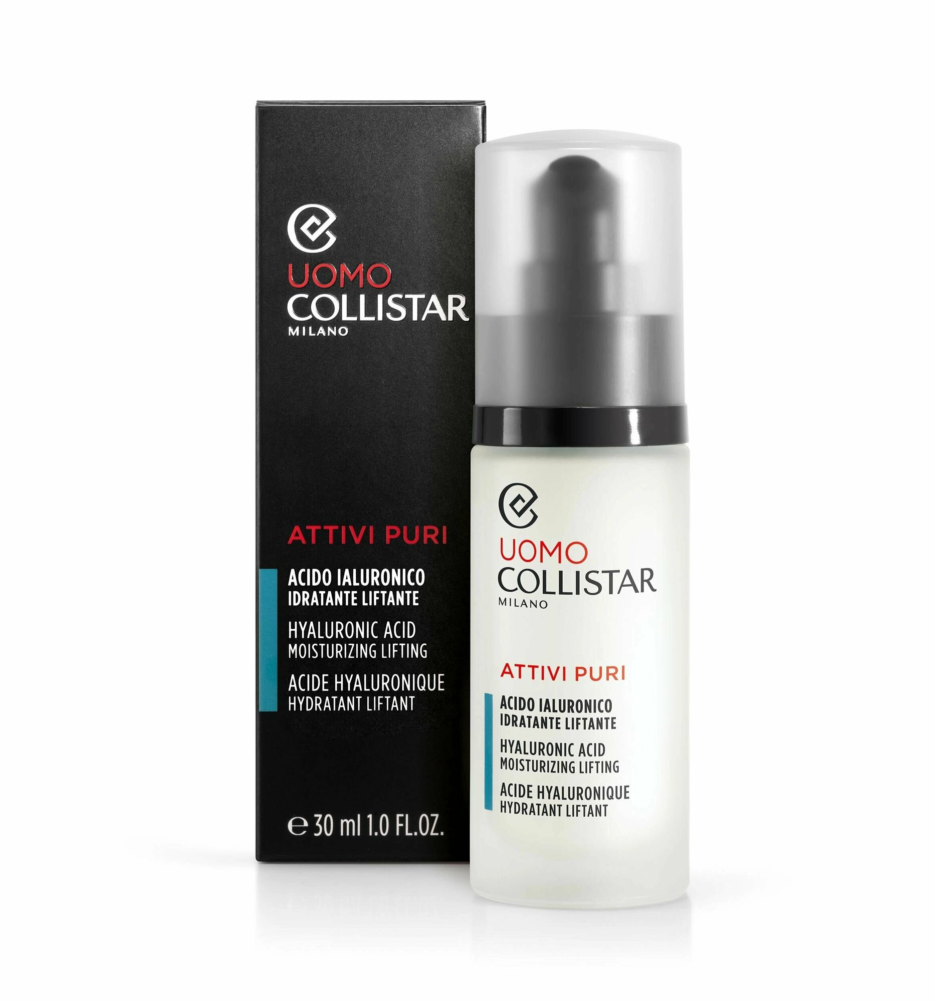 Collistar - Uomo Attivi Puri Acido Hyaluronic Концентрат гиалуроновой кислоты для лица: увлажнение и лифтинг 30 мл