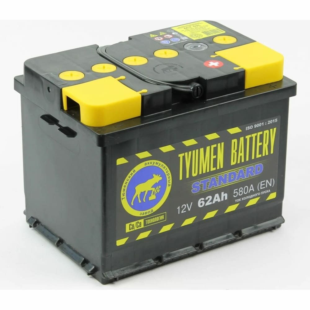 Аккумуляторная батарея TYUMEN BATTERY Тюмень standard 6ст -62.0 l TNS62.0 обратная полярность для автомобилей легковых и грузовых кальциевая технология