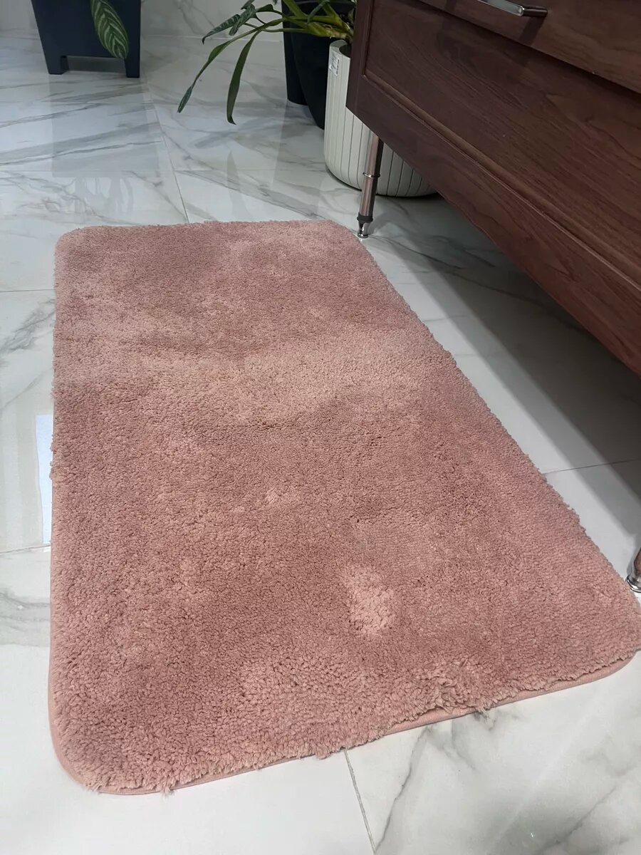 Коврик Natali's Carpets, для ванной комнаты и туалета, противоскользящий, впитывающий, бежевый, 50x80 см