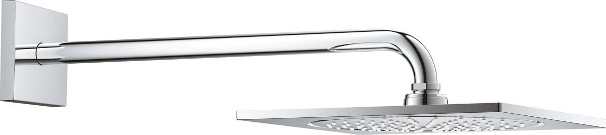 Верхний душ Grohe Rainshower F-series 254х254 мм 26259000 с душевым кронштейном 422 мм, 1 режим струи