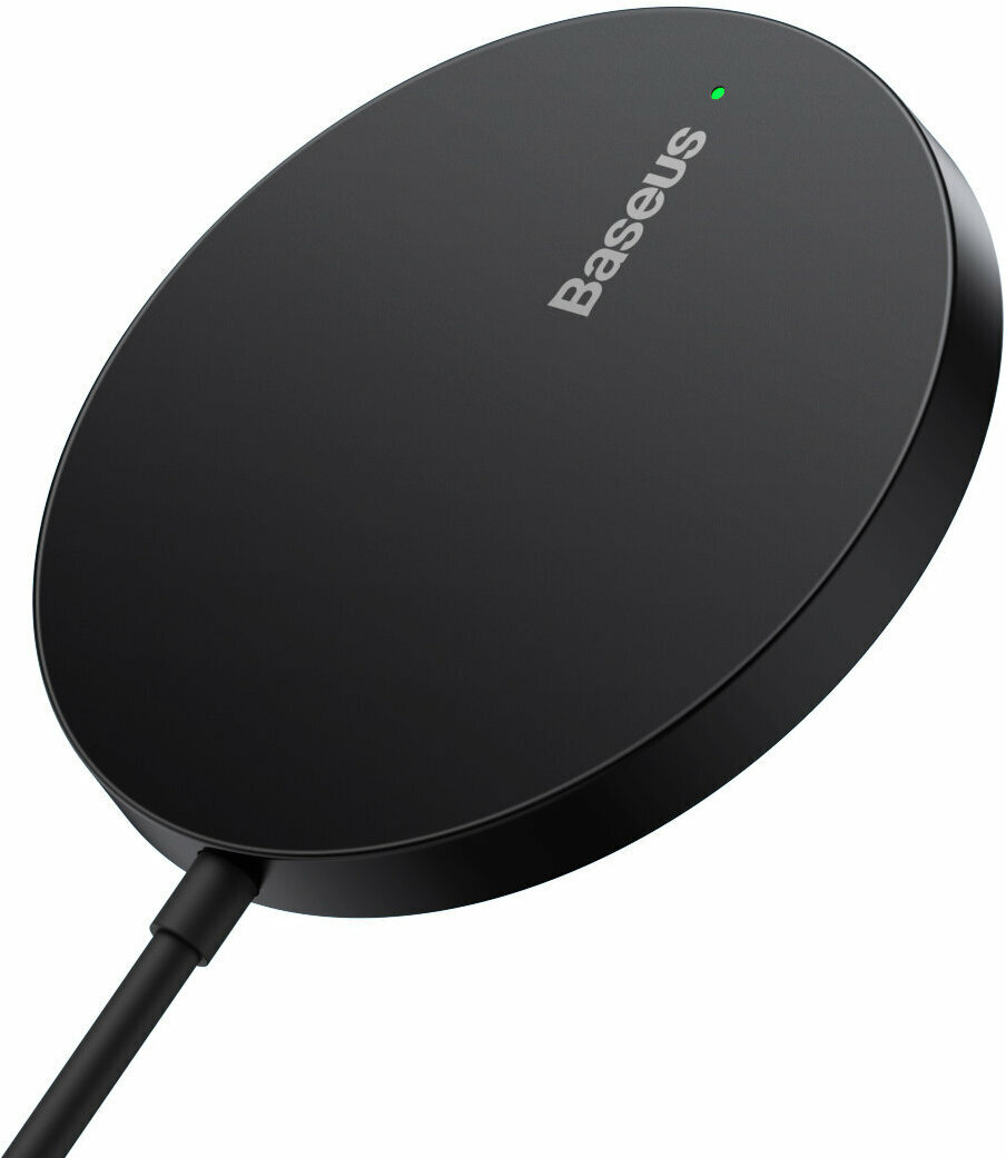 Беспроводное зарядное устройство Baseus Simple Mini3 Magnetic Wireless Charger 15W BS-W529 Black (CCJJ040001)