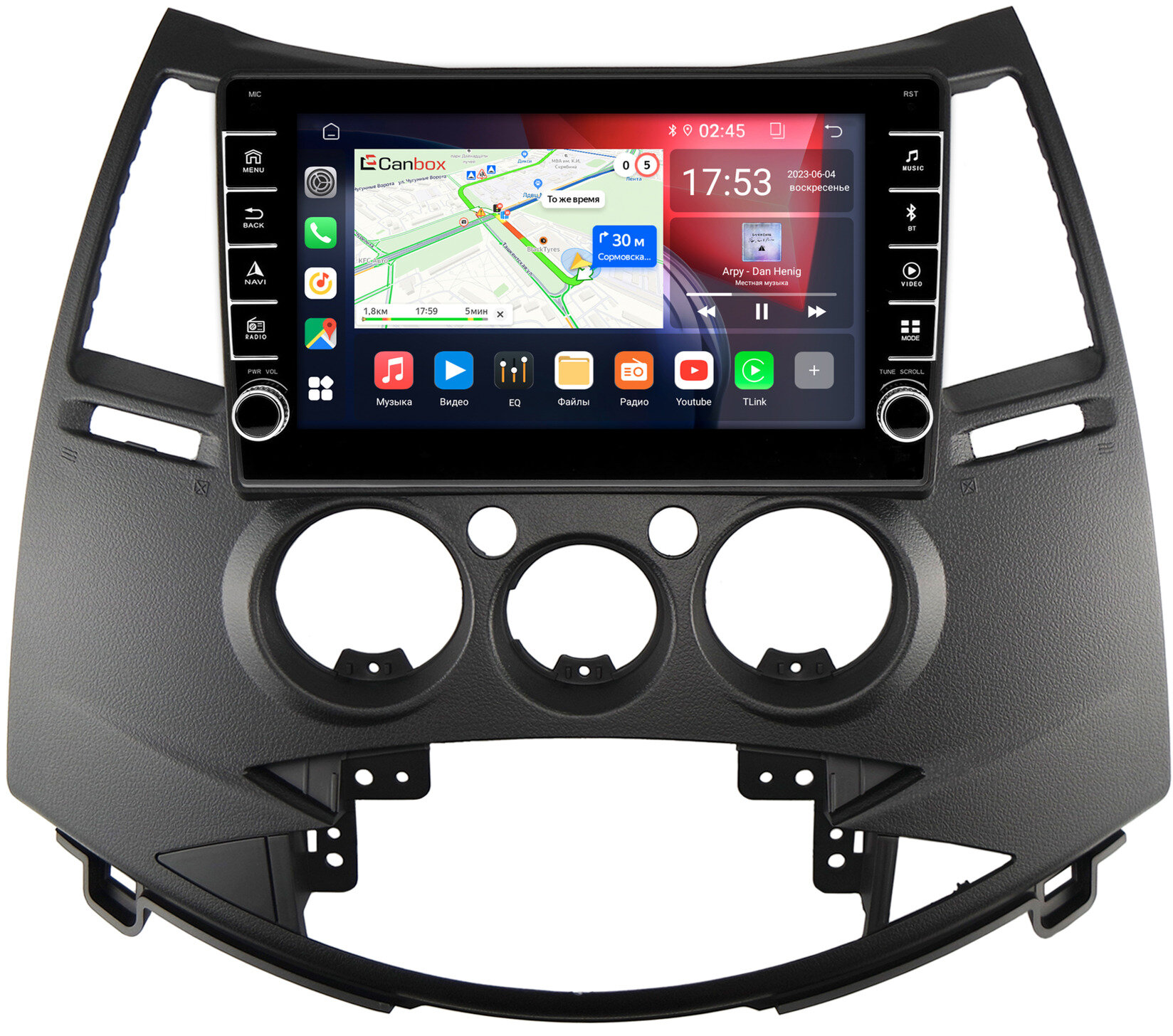 Штатная магнитола Canbox BGT9-086 для Mitsubishi Grandis 2003-2011 (тип 1) на Android 10.1 (IPS, DSP, CarPlay)