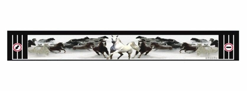 Брызговики длинномер "кони" (Черно-Белый)(7041)